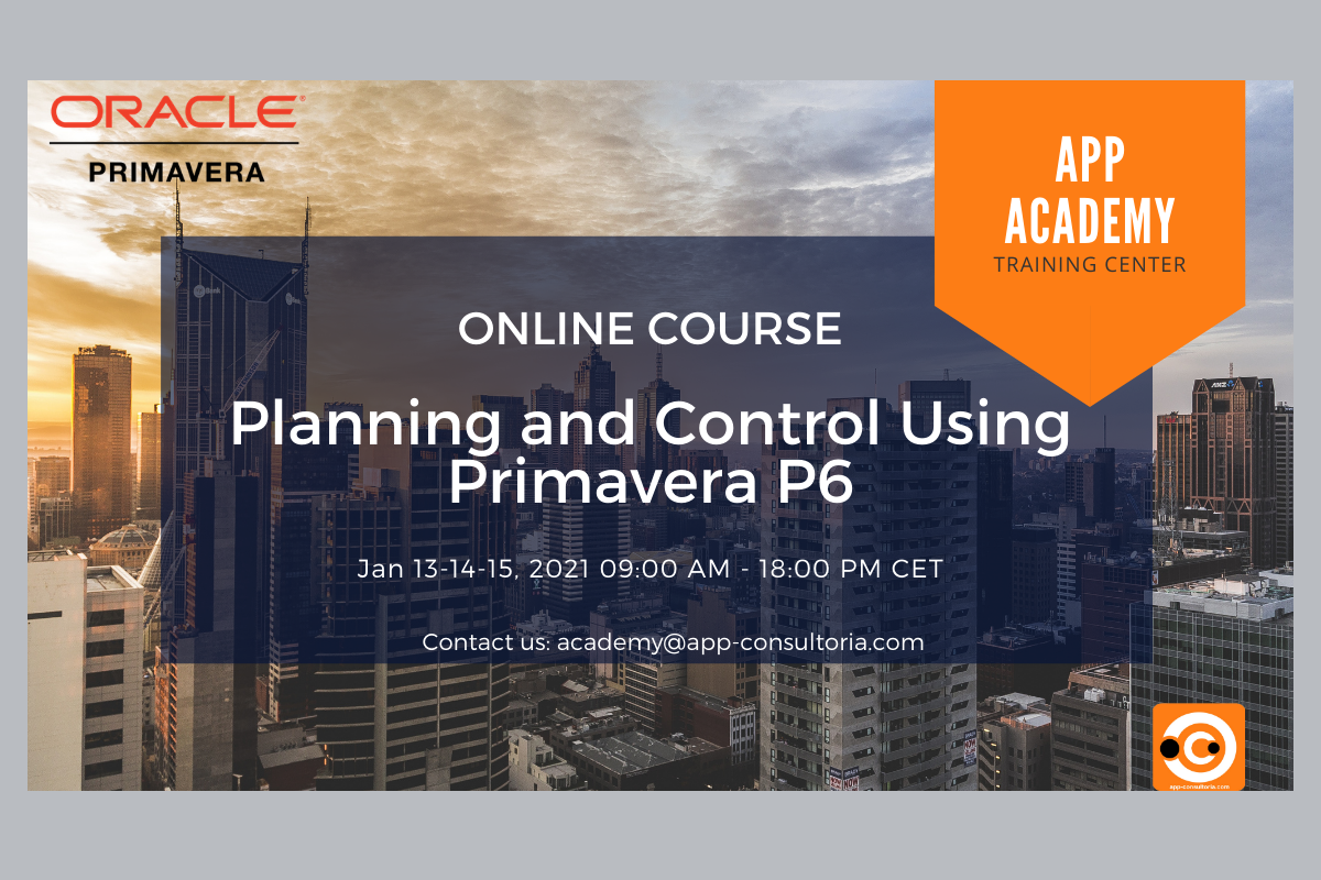 Planning and Control Using Primavera P6 - Online Training - APP Consultoria