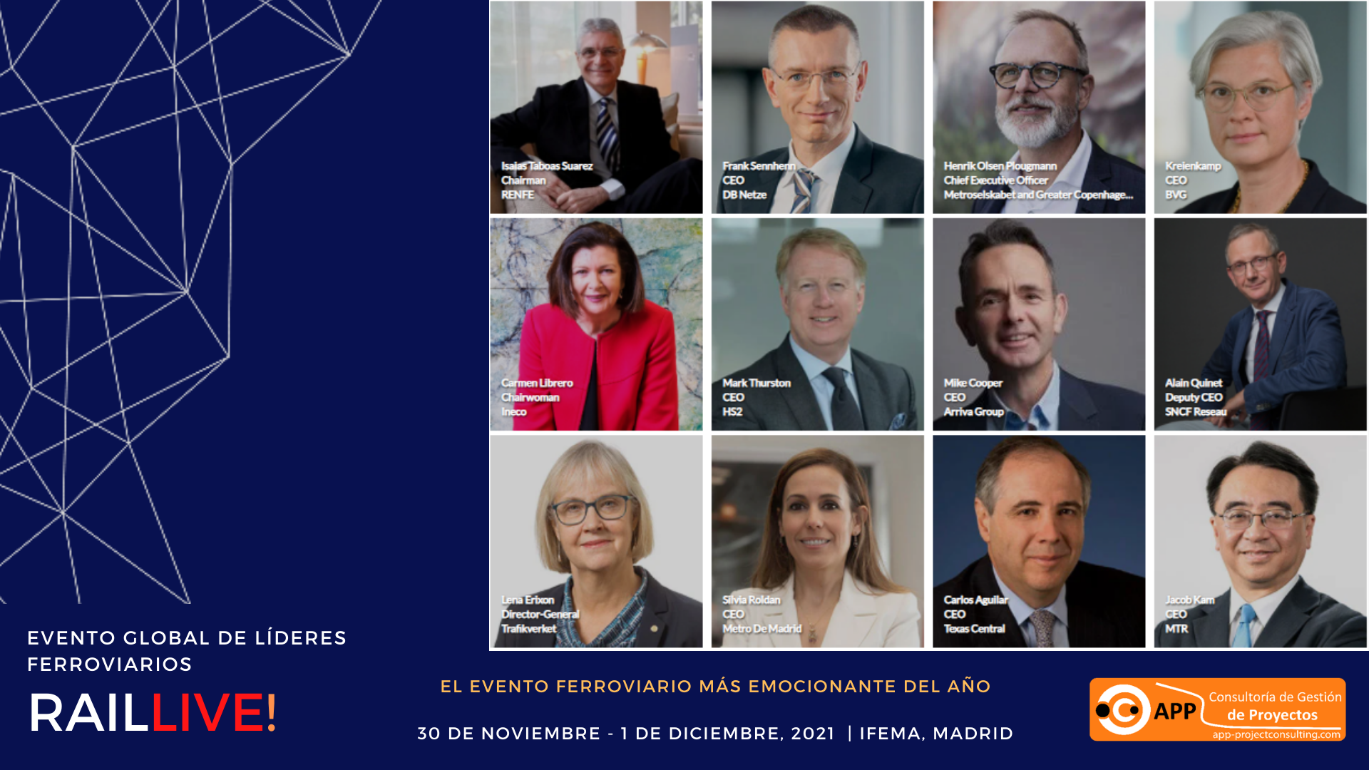 APP Consultoría estará como expositor en RAIL Live 2021 - APP Consultoria